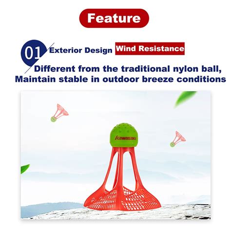 Kawasaki Windproof Air Shuttle 20 Shuttlecocks With Upgrade Nylon