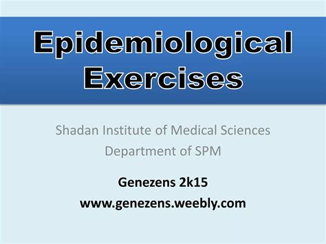 Epidemiological Exercises Q1 To Q10 Pptx