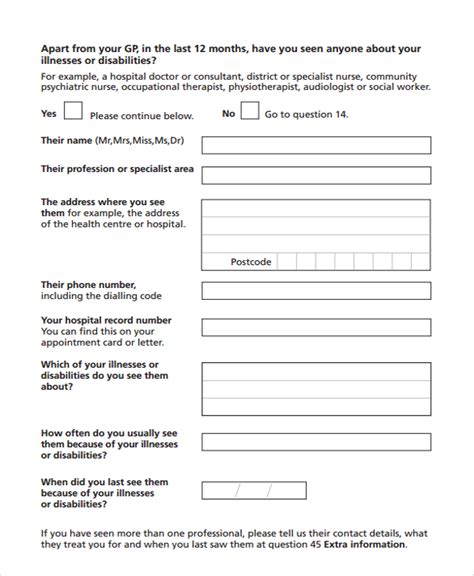 Free 6 Sample Attendance Allowance Forms In Pdf Ms Word