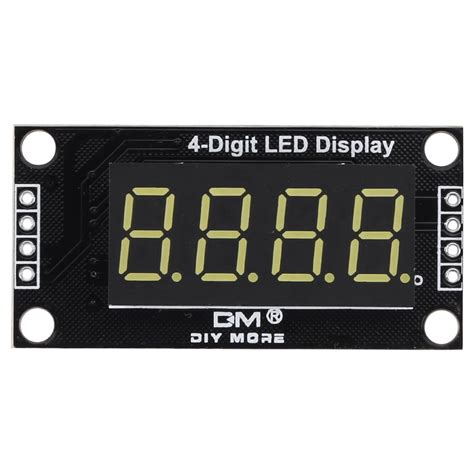 Husxh Tm1637 Led Display Module 4 Digit Time Indicator Tube 7 Segment Digital Indicator Tube 0