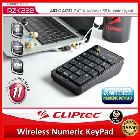 CLIPTEC RZK222 Wireless USB Numeric Keypad Number Keyboard Shopee Malaysia