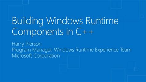 Ppt Building Windows Runtime Components In C Powerpoint