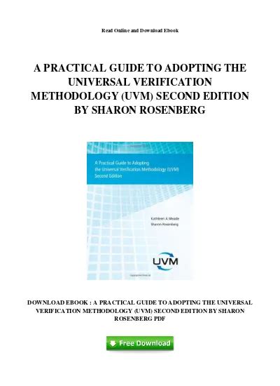 A Practical Guide To Adopting The Universal Verification Methodology Uvm Second Edition By