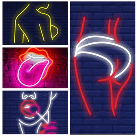 Customizable Usb Led Neon Sign Sexy Lady Wall Decoration