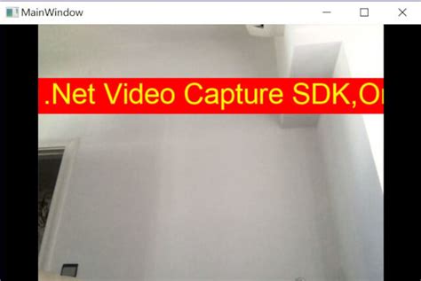 C How To Use Net Video Capture Sdk In Wpf Application