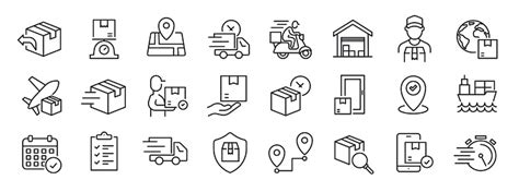 배달 배송 가는 선 아이콘입니다 편집 가능한 획 웹사이트 마케팅 디자인 로고 앱 템플릿 Ui 등 벡터 그림입니다 아이콘에 대한 스톡 벡터 아트 및 기타 이미지 Istock