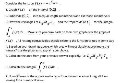 Solved Consider The Function F X −x2 4 1 Graph F X On
