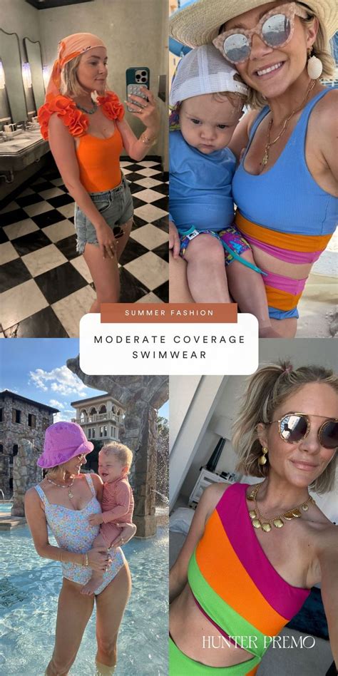 Swimsuits For Moms Moderate Coverage Swimwear Beach Outfits