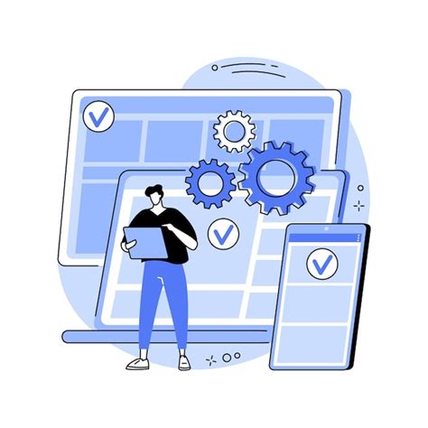 Premium Vector Crossplatform Development Abstract Concept Vector Illustration