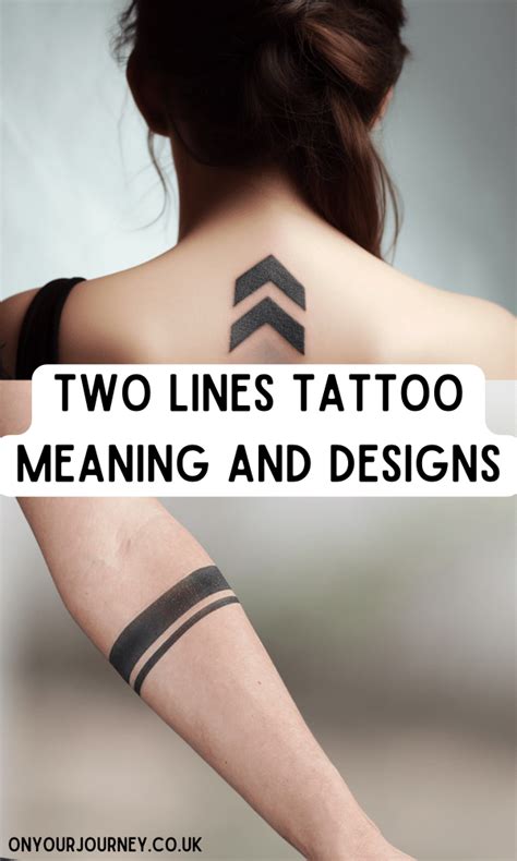 Two Lines Tattoo Meaning And Best Design Ideas On Your Journey