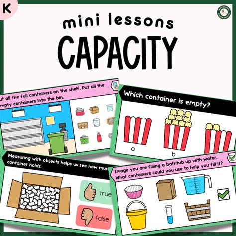 Kindergarten Capacity Activities Comparing And Measuring Liquid