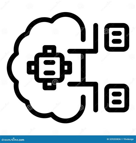 Cloud Computing System Connecting Data Blocks And Processing Information Stock Illustration