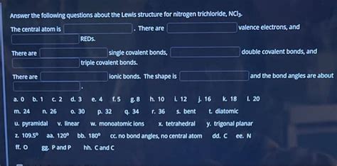 Solved Answer The Following Questions About The Lewis