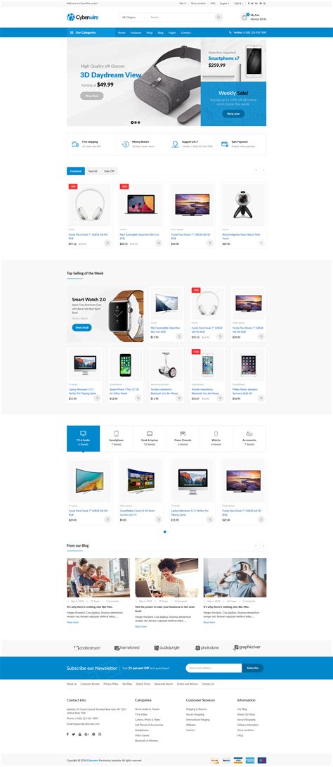 Cyberwire Woocommerce Ajax Wordpress Theme By Joommasters Themeforest