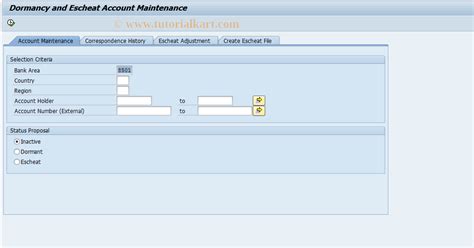 BCA US DEA SAP Tcode Dormancy And Escheat Accounts Report