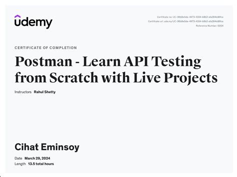 Cihat Eminsoy On Linkedin Postman Api Testing Udemy