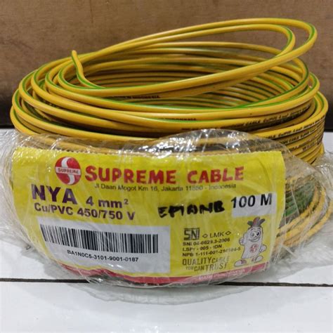 Jual Kabel Listrik Tunggal Kawat Grounding Supreme Nya 4mm 4 Mm Kuning