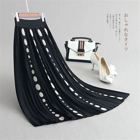 Hight Waist Skirts Womens Plus Size A Line Skirts 2019 Spring Knitting