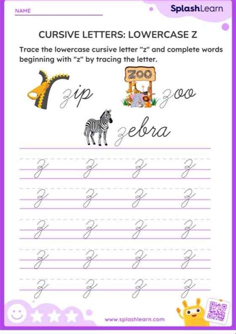 How To Write Z In Cursive Lowercase