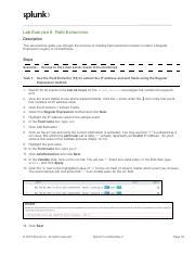 SplunkFundamentals Module Pdf Lab Exercise Field Extractions Description This Lab