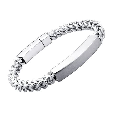 555 Jewelry Stainless Steel Square Magnetic Clasp Franco Chain Id Men