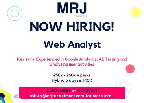 mrj recruitment on linkedin web analyst
