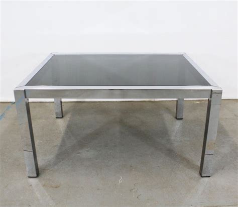 Dia Mid Century Modern Glass And Chrome Extendable Dining Table For