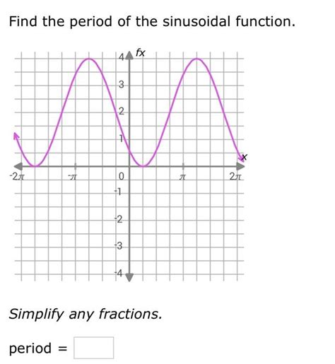 Solved Find The Period Of The Sinusoidal Function Simplify