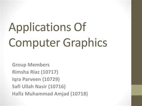 Computer Graphics Ppt Ppt