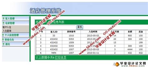 基于aspnet酒店客房管理系统的设计与实现sqlserveraspnet56设计资料网