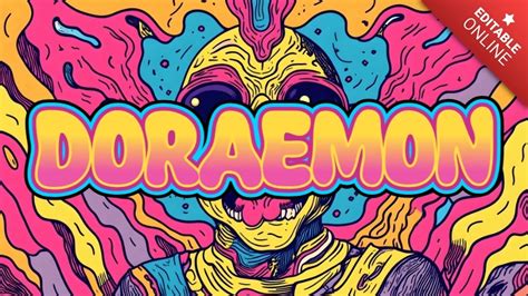 Doraemon Psychedelic Trippy Text Effect Generator