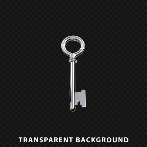 Premium PSD 3d Render Key Isolated On Transparent Background
