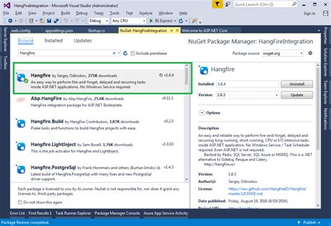 Integrate Hangfire With Aspnet Core Web Api