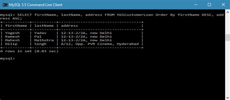 Mysql Order By Clause