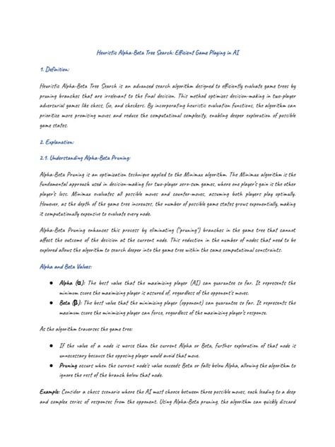 Heuristic Alpha Beta Tree Search Pdf