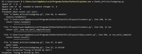 Python Taskgroups With Asyncio Geeksforgeeks