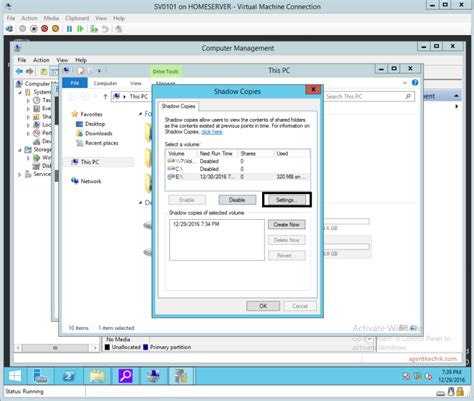 Configuring Volume Shadow Copies Vss On Windows Server 2012 R2 It