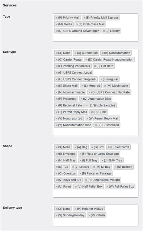 Usps Usps Live Rates Shipping Method Configuration