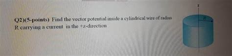 Solved Q Points Find The Vector Potential Inside A Chegg