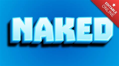 Naked Ice Cube D Text Effect Generator