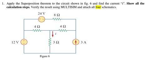 Solved 1 Apply The Superposition Theorem To The Circuit