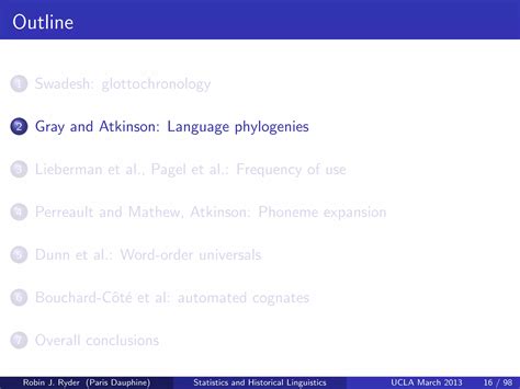 Statistical Methods In Historical Linguistics Ppt