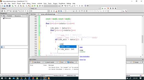Array Sorting Selection Sort Youtube
