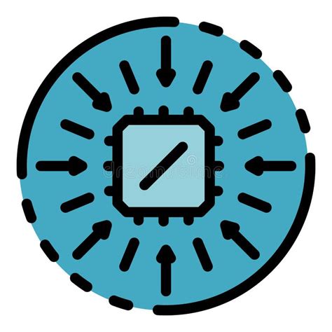 Operating System Processor Icon Color Outline Vector Stock Vector Illustration Of Hardware