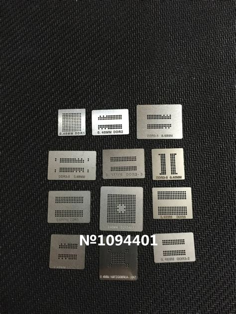 12pcs Ddr1 Ddr2 Ddr3 Ddr4 Ddr5 Bga Stencil Template Replacement