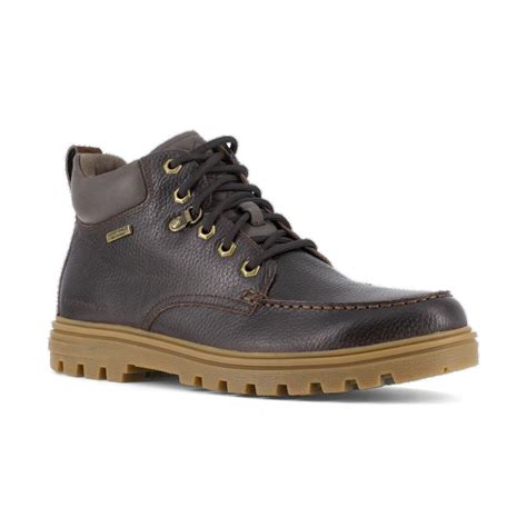 Rockport Mens Brown Moccasin Waterproof Alloy Toe Work Boot Rk6710