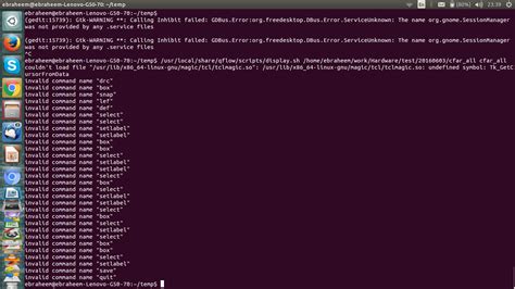 Tk Toolkit Couldnt Load File Usrlibx8664 Linux Gnumagictcltclmagicso Stack Overflow