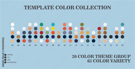 Trend Color Palette Blend 2023 20 Vector Color Palette Groups With 63 Color Variations Stock