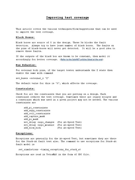 Improving Test Coverage2 Pdf Digital Technology Computer Engineering