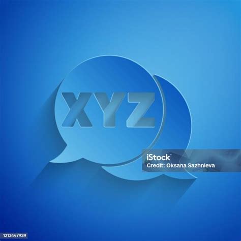 파란색 배경에 격리된 용지 잘라낸 Xyz 좌표계 아이콘입니다 그래프 통계 표시를 위한 Xyz 축입니다 종이 아트 스타일입니다 벡터 일러스트레이션 0명에 대한 스톡 벡터 아트